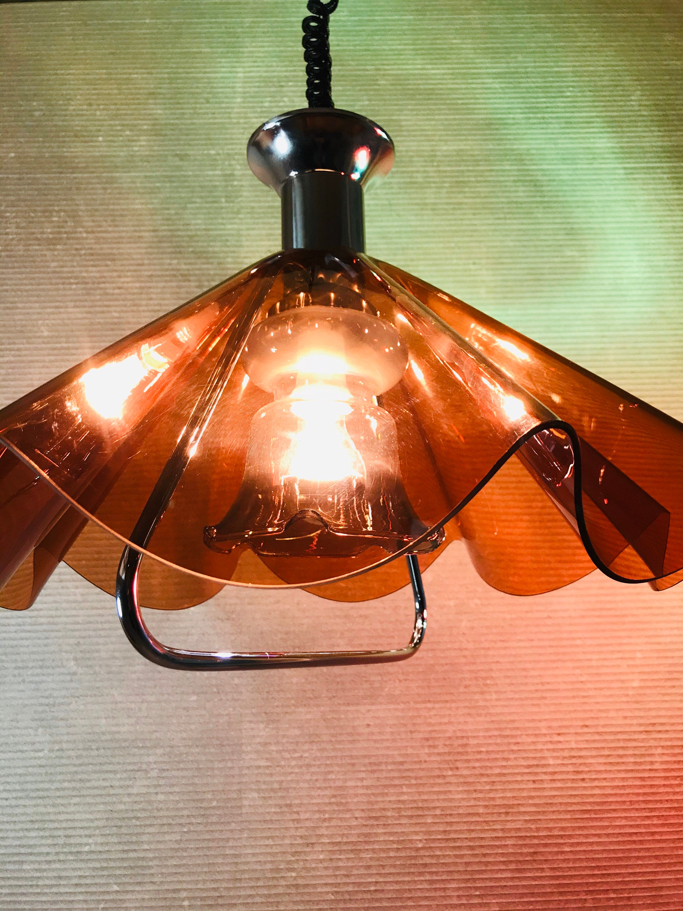 Vintage kitchen pendant light 70's beautiful classic | Etsy