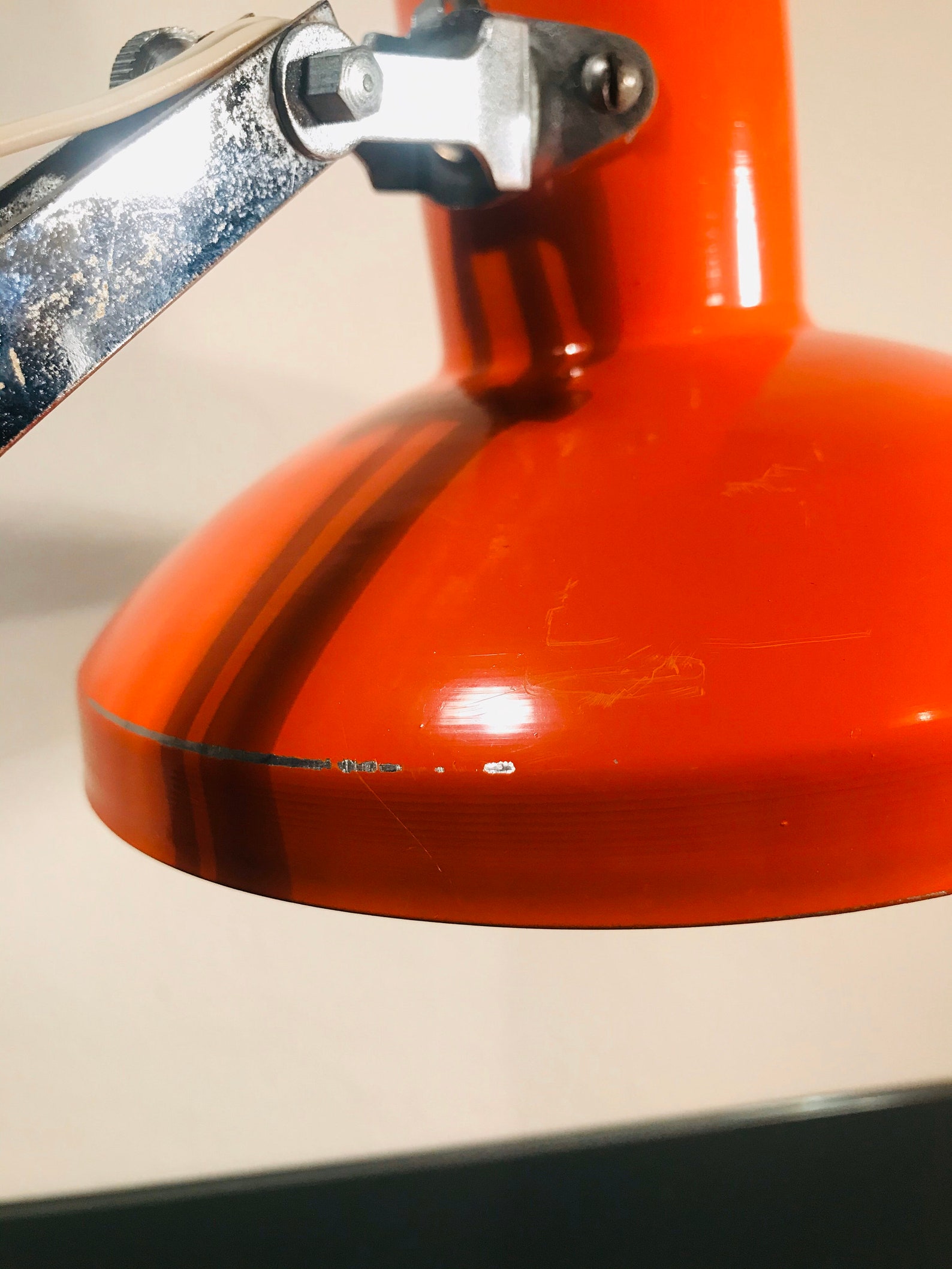 70's Retro Orange Desk Lamp Vintage Adjustable Desk Lamp - Etsy