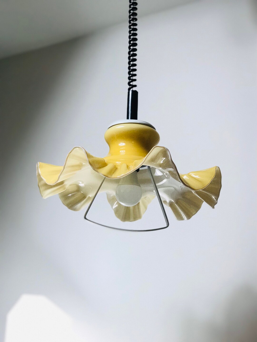 80s Opaline Pendant Light Ceiling Light 80s Mid Century - Etsy