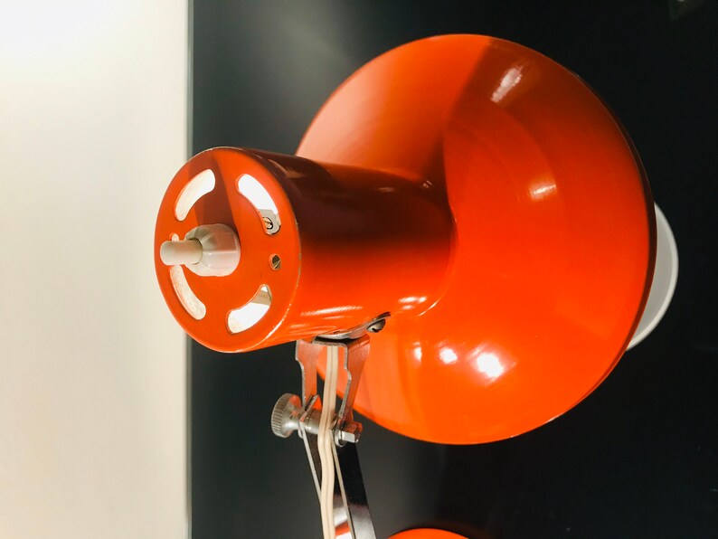 70's Retro Orange Desk Lamp Vintage Adjustable Desk Lamp - Etsy