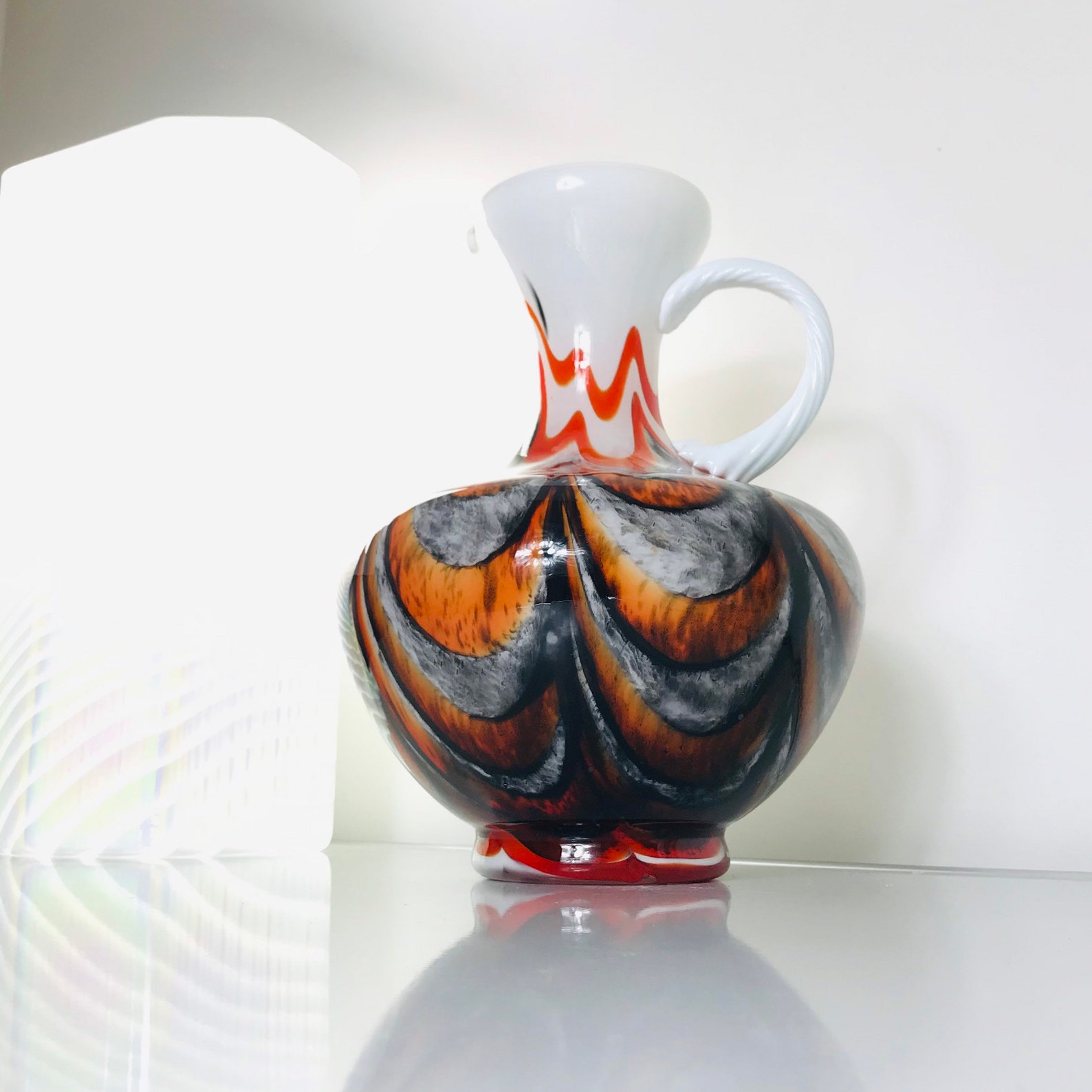 Opaline Florence Pop Art Vase 1970s by Carlo Moretti. | Etsy