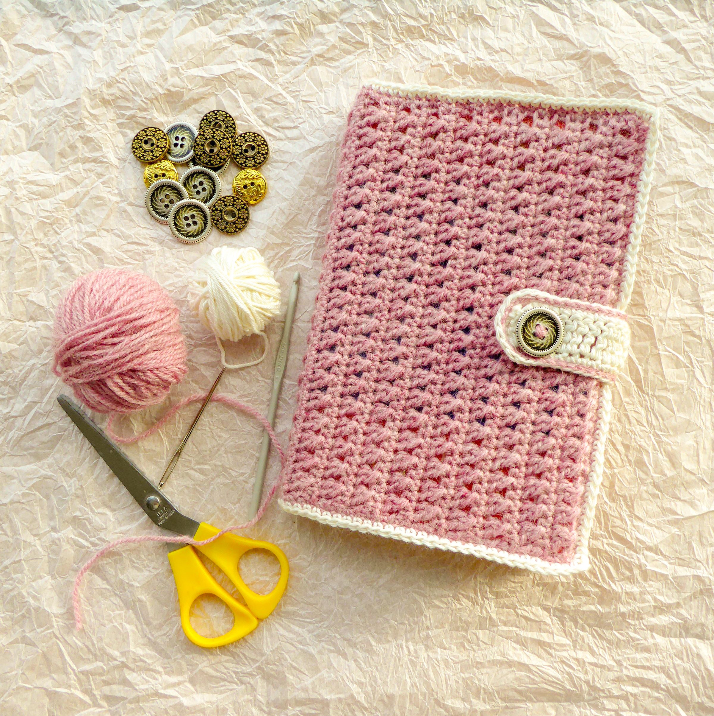 Crochet Book Cover / Paperback Case / Clutch Book Bag With - Etsy