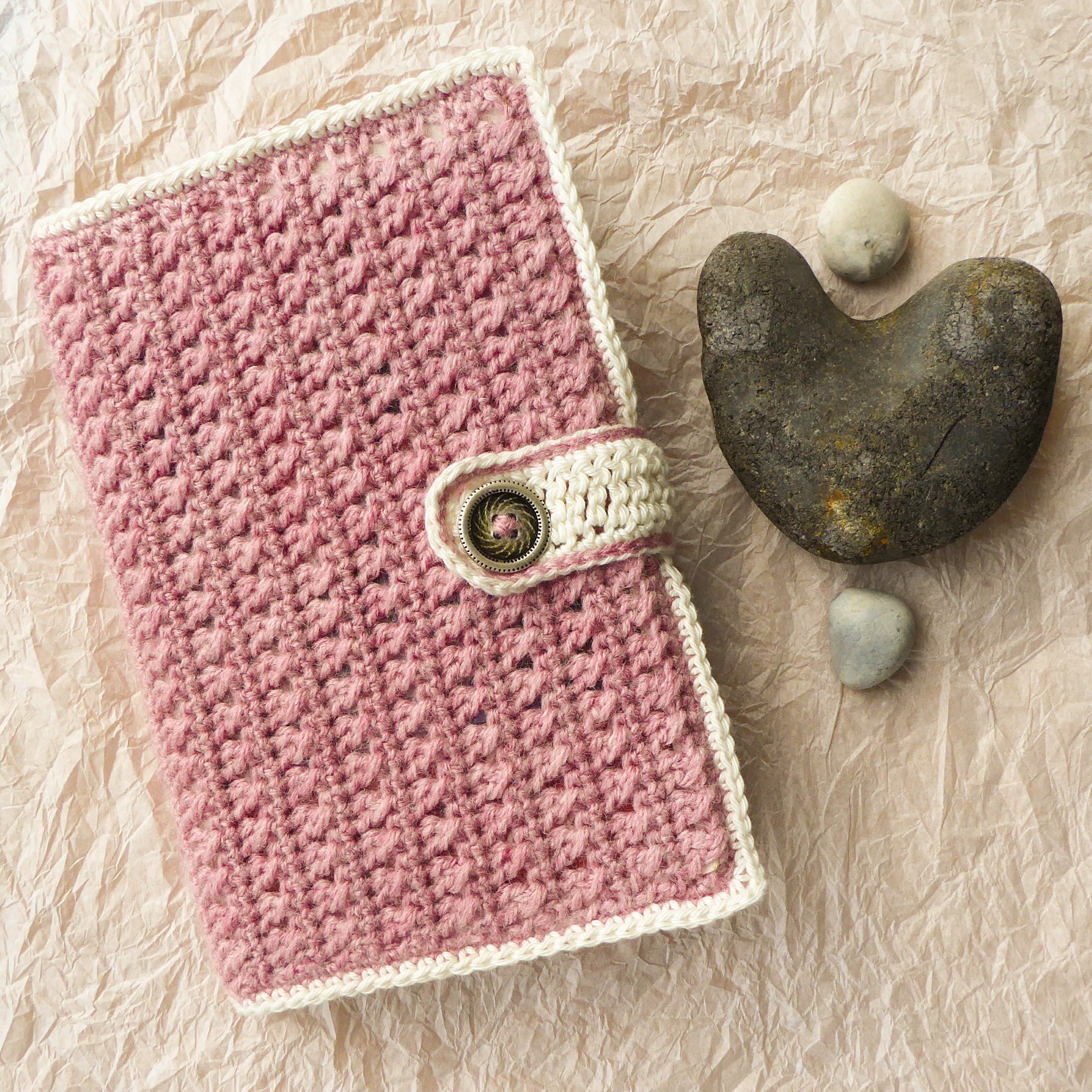 Crochet Book Cover / Paperback Case / Clutch Book Bag With - Etsy