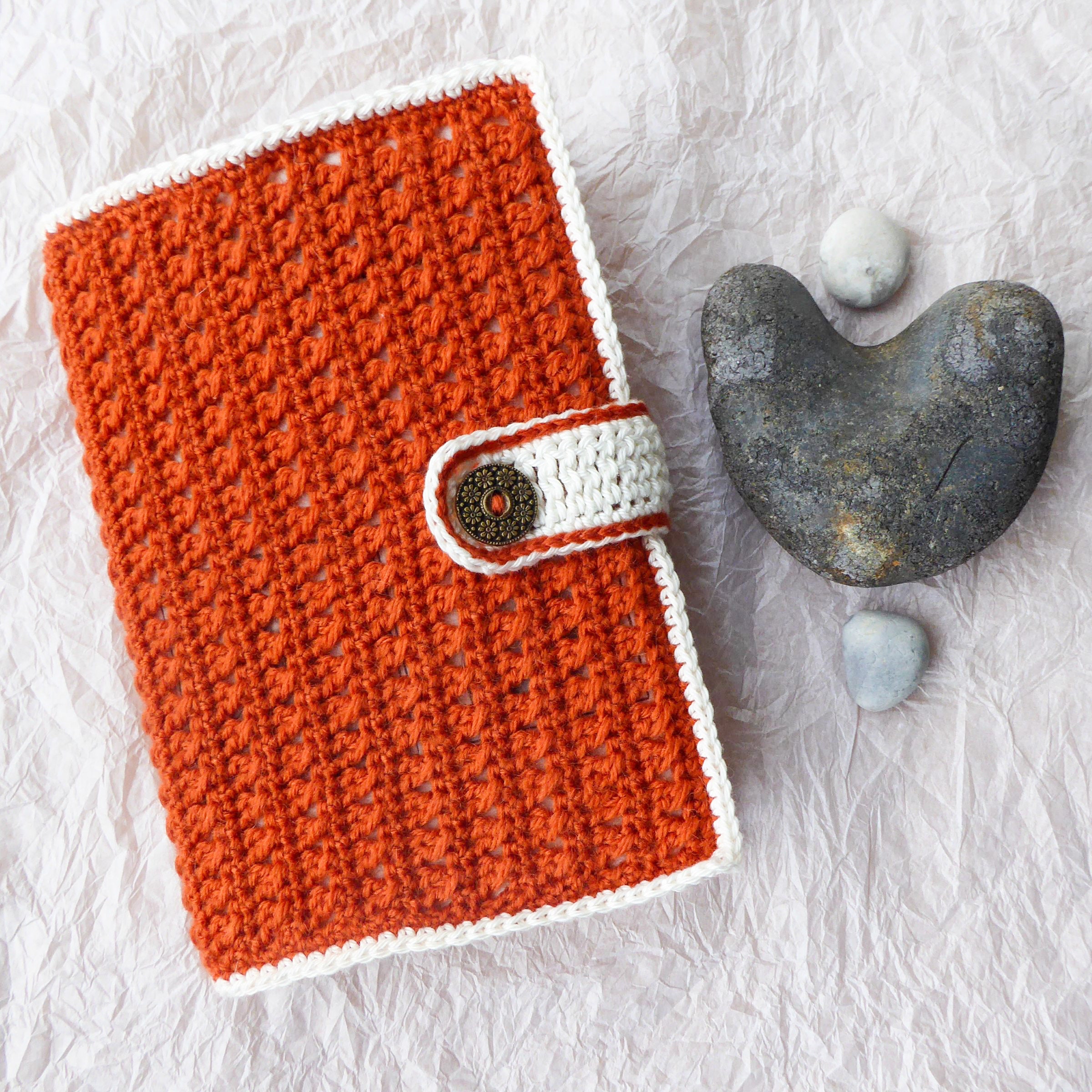 Crochet Book Cover / Paperback Case / Clutch Book Bag With - Etsy