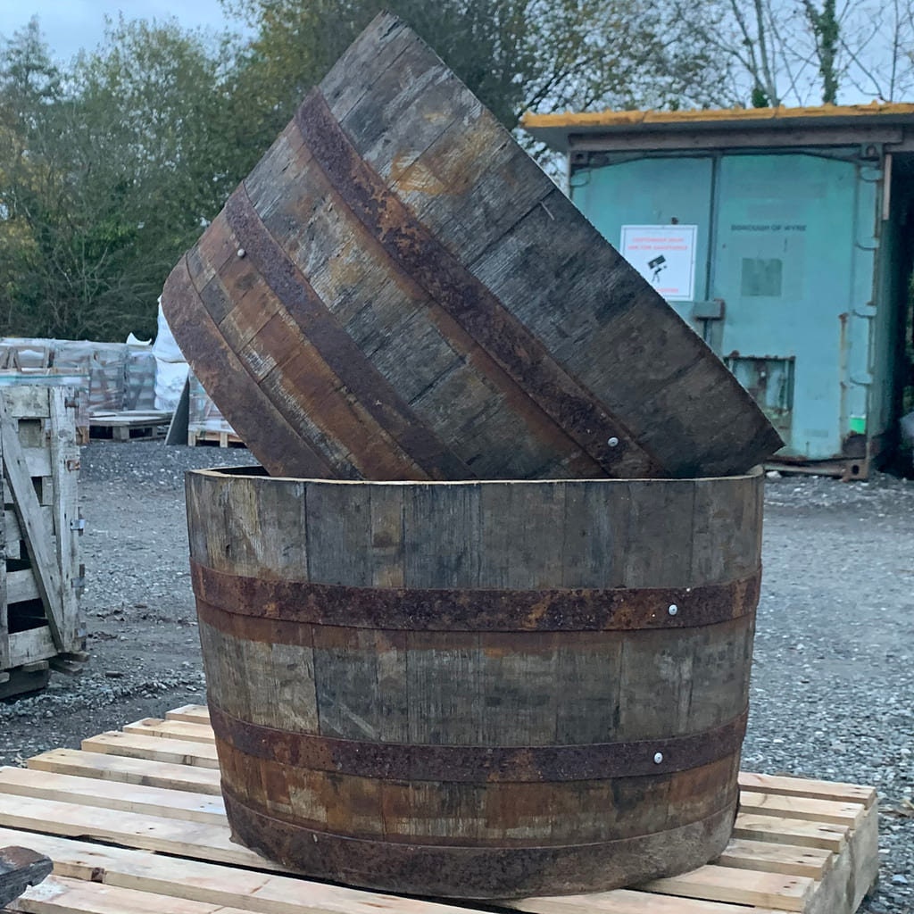 Rustic Reclaimed Oak Whiskey Barrels Sawn in Half From Scotlands ...