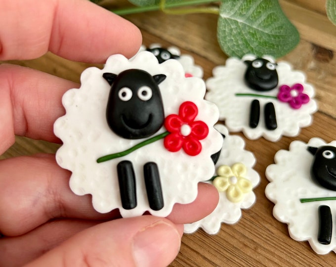 Sheep Fridge Magnet, Sheep Magnet, Farm Animals, Lambs, Kids Party Gift ...