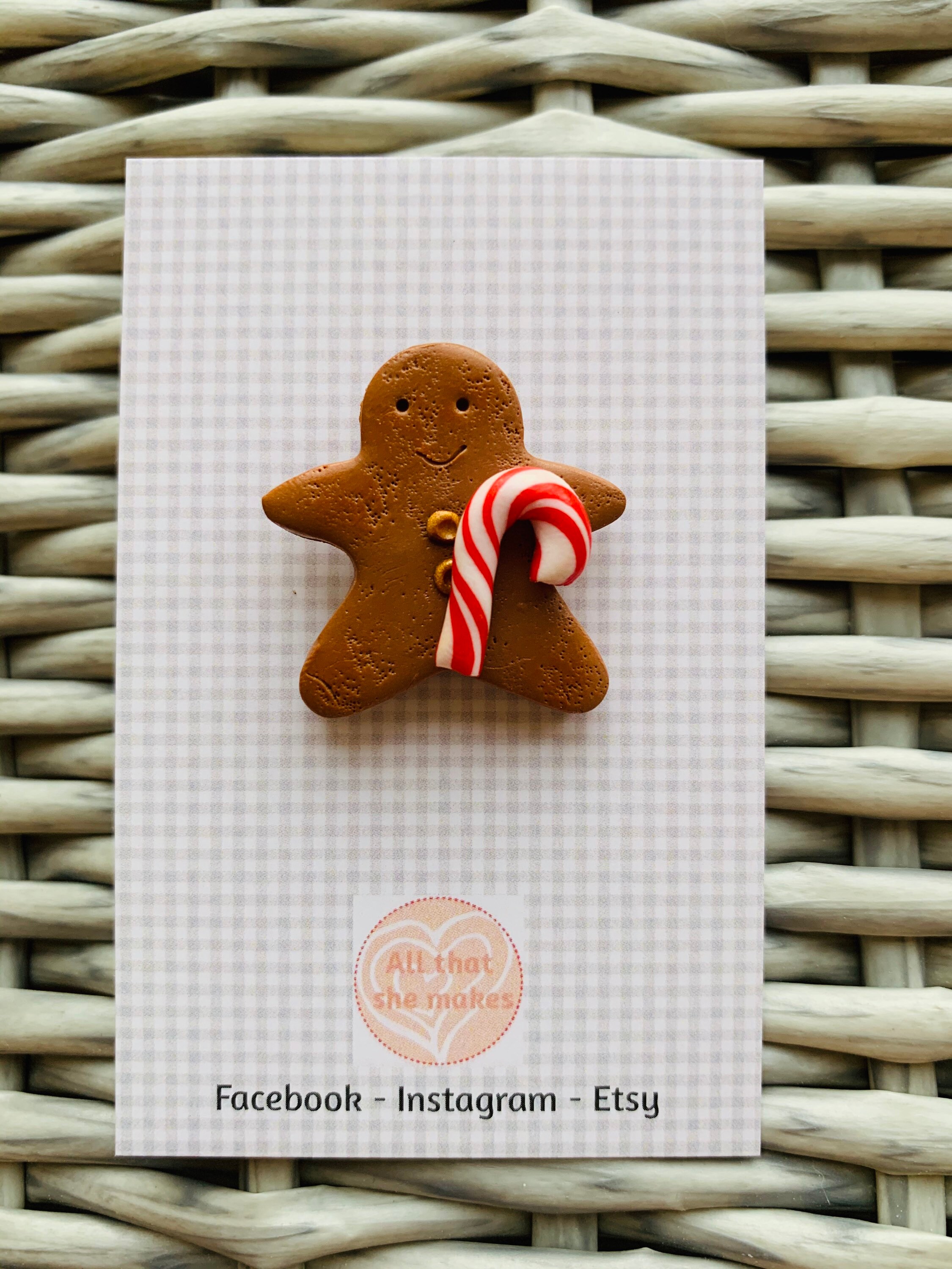 Gingerbread Man Pin Badge Christmas Pin Christmas Badge - Etsy UK