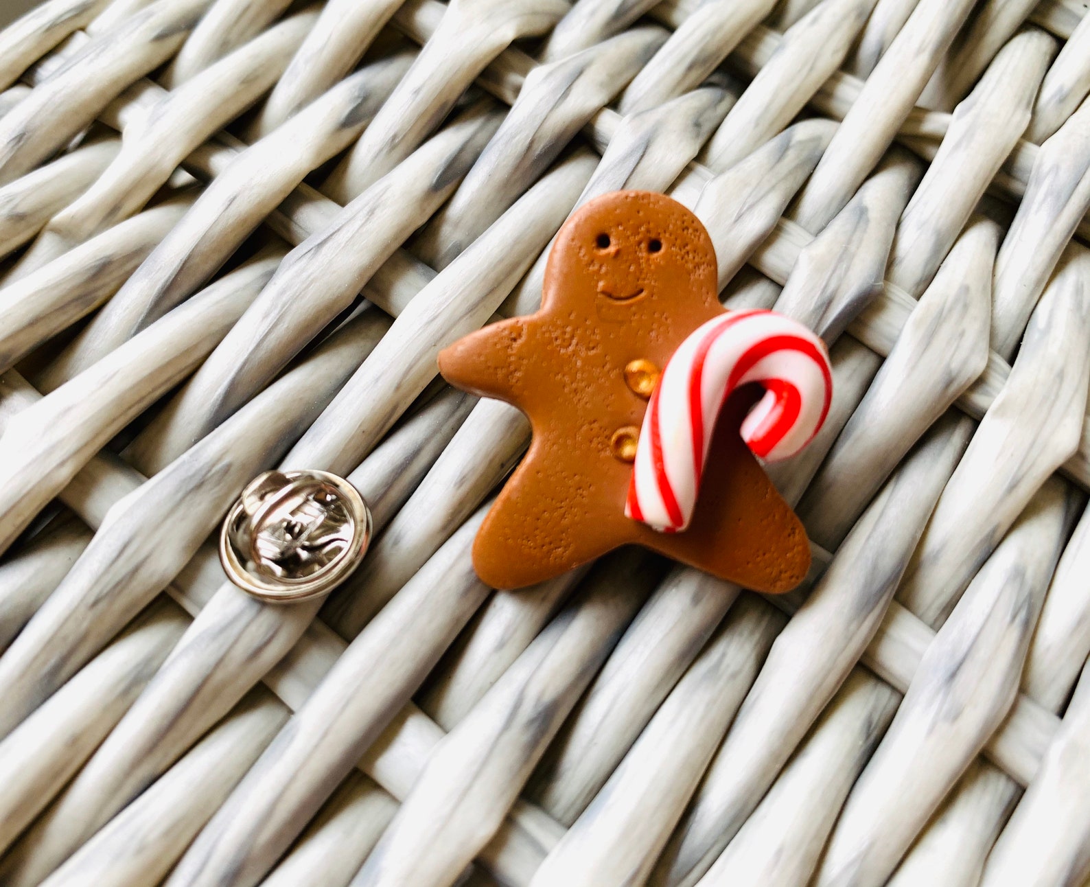 Gingerbread Man Pin Badge Christmas Pin Christmas Badge | Etsy UK