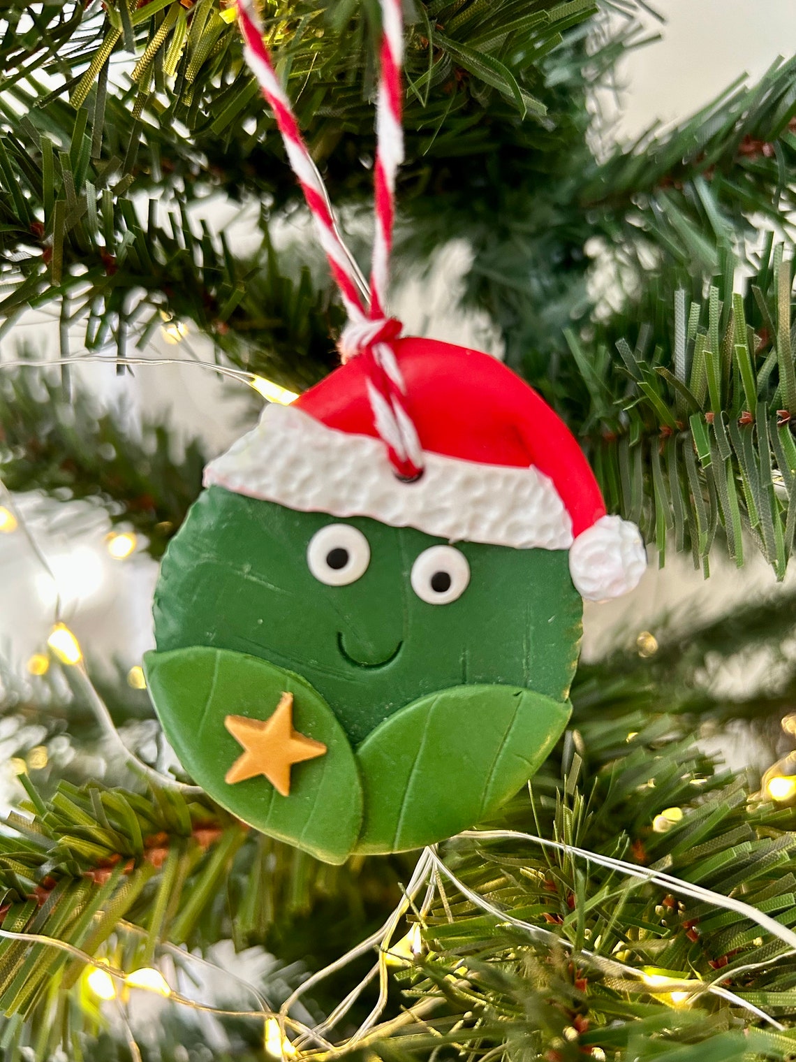 Sprout Decoration, Smiley Christmas Sprout, Novelty Sprout, Christmas ...