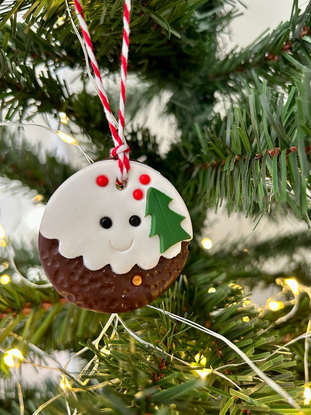 Christmas Pudding Decoration, Smiley Christmas Pudding, Novelty ...