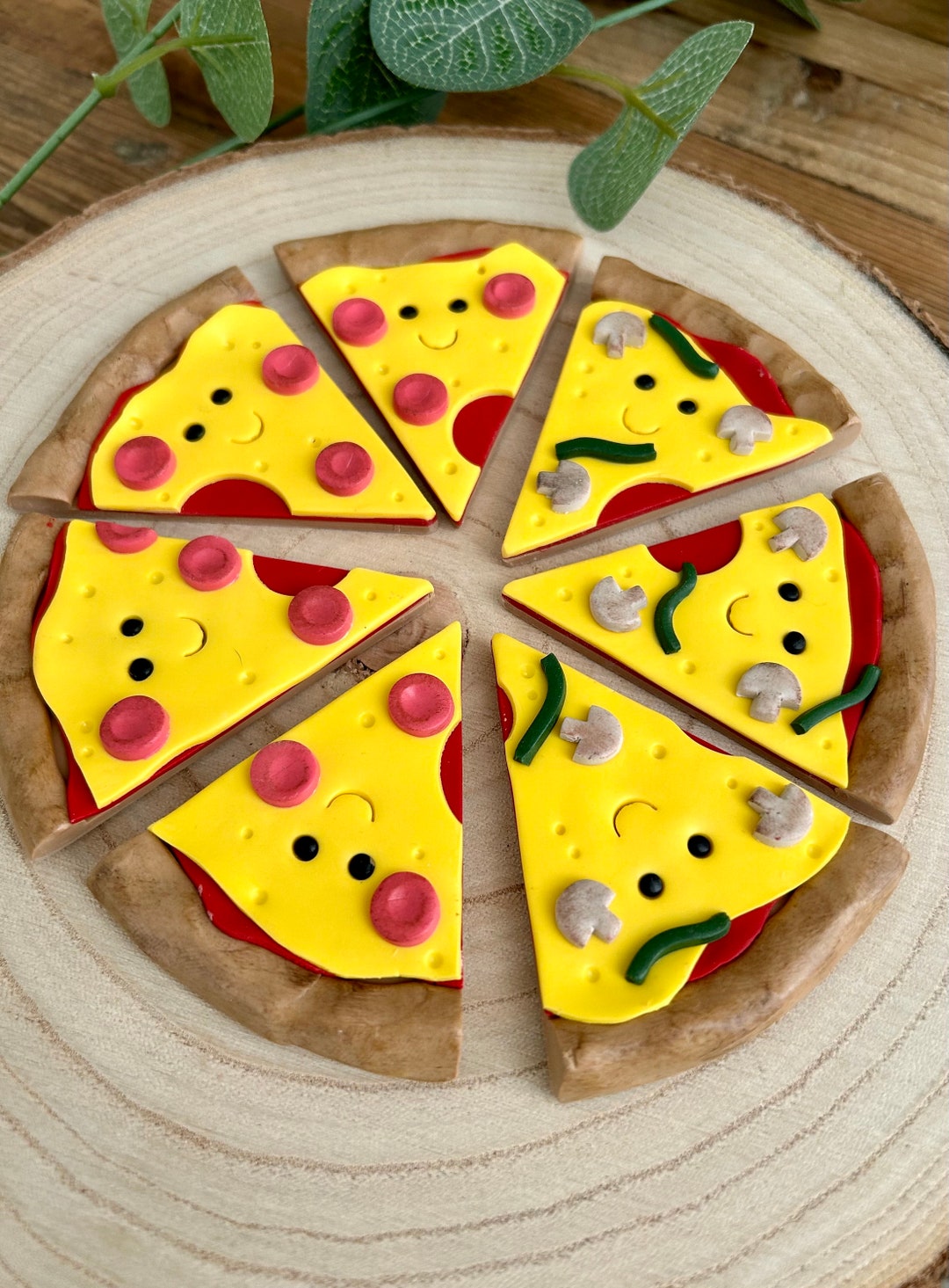 Pizza Magnet, Pizza Decoration, Pizza Gift, Kawaii Pizza, Novelty ...