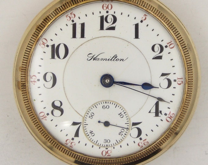 1908 Hamilton 21 Jewel 940 RR Grade Pocket Watch in 10k Gold Filled ...