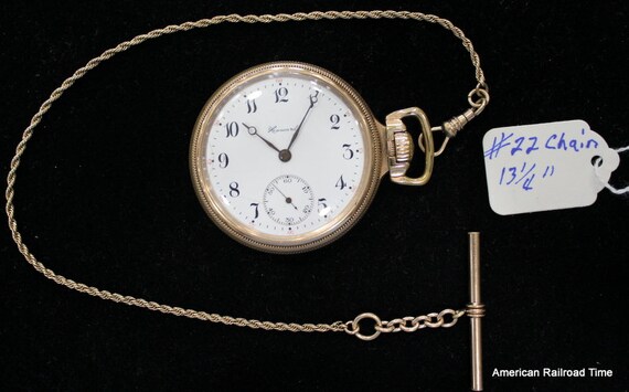 S.O.B. & Co Pocket Watch Chain With T-bar. 13 1/4 Inch Long. - Etsy