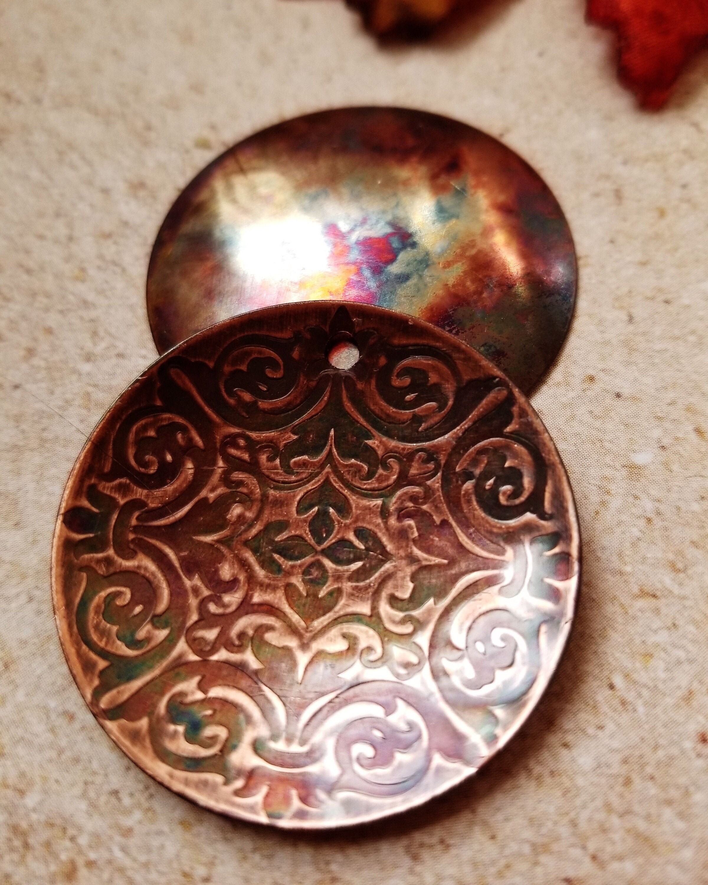 Journaling or Craft Projects Single Piece for DIY Jewelry Concave ...