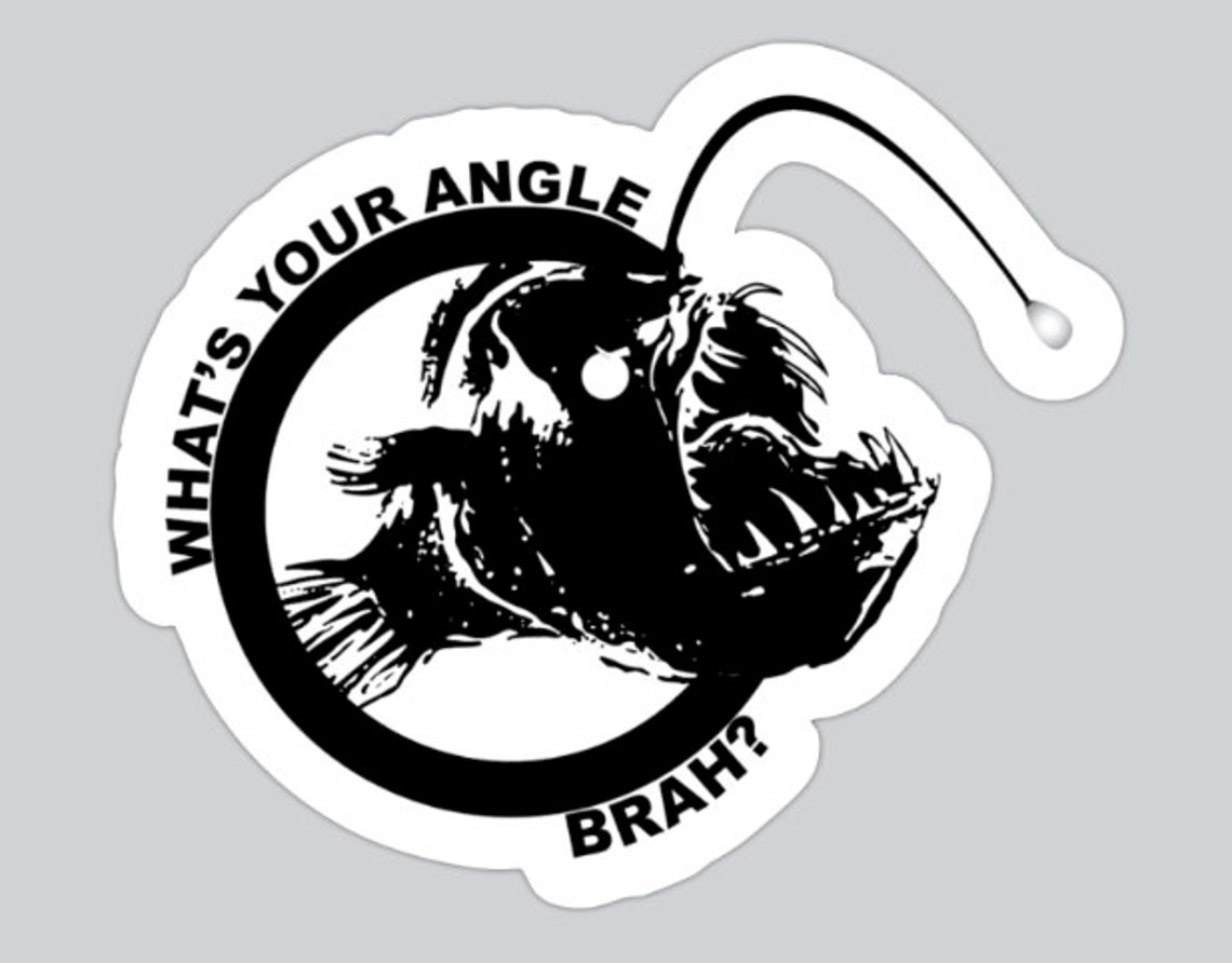 3' STICKER; "what's Your ANGLE Brah ?!" - Etsy