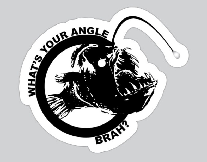 3' STICKER; "what's Your ANGLE Brah ?!" - Etsy