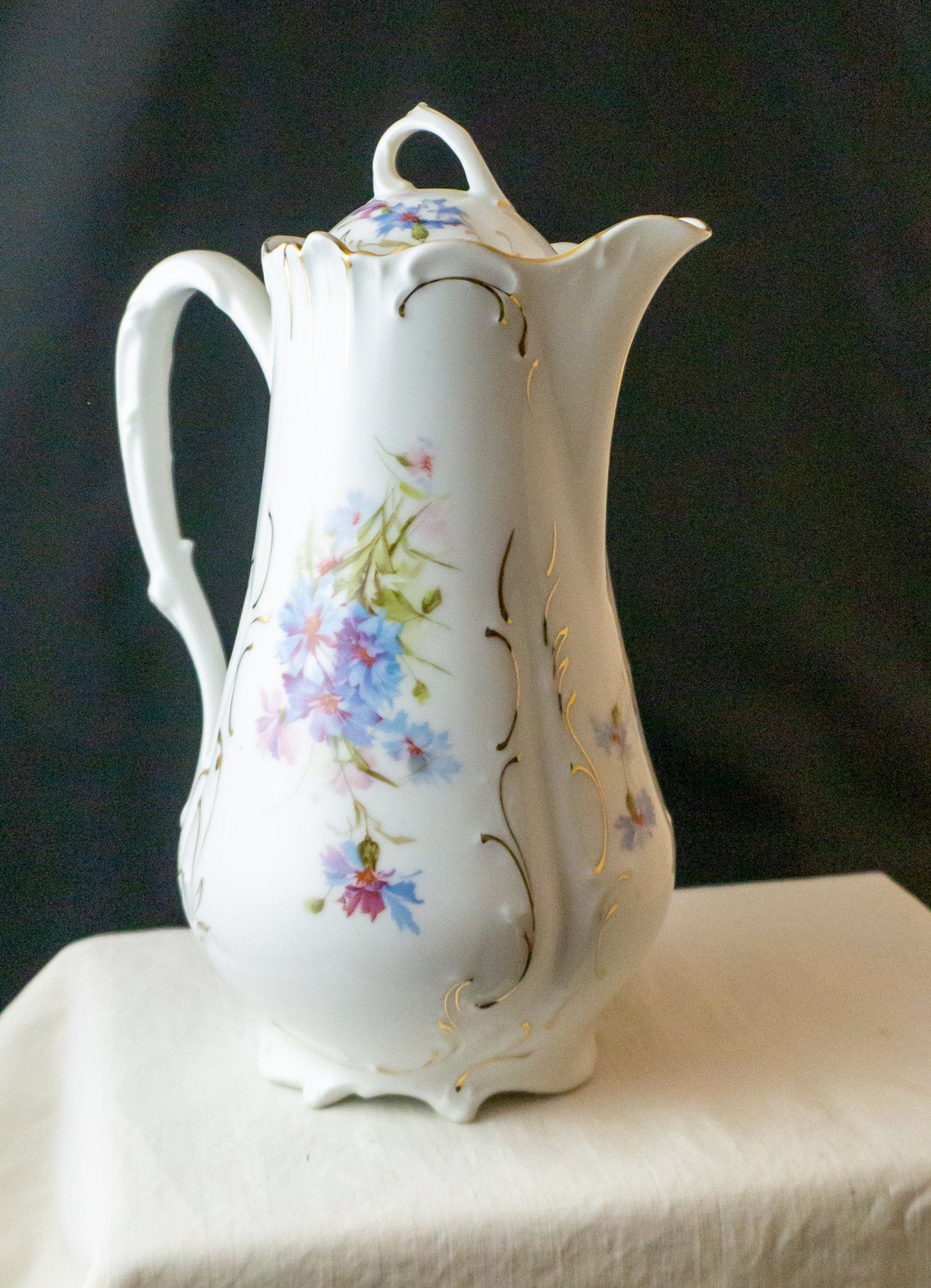 Antique Brunswick Furstenberg Porcelain Hand Painted Chocolate | Etsy