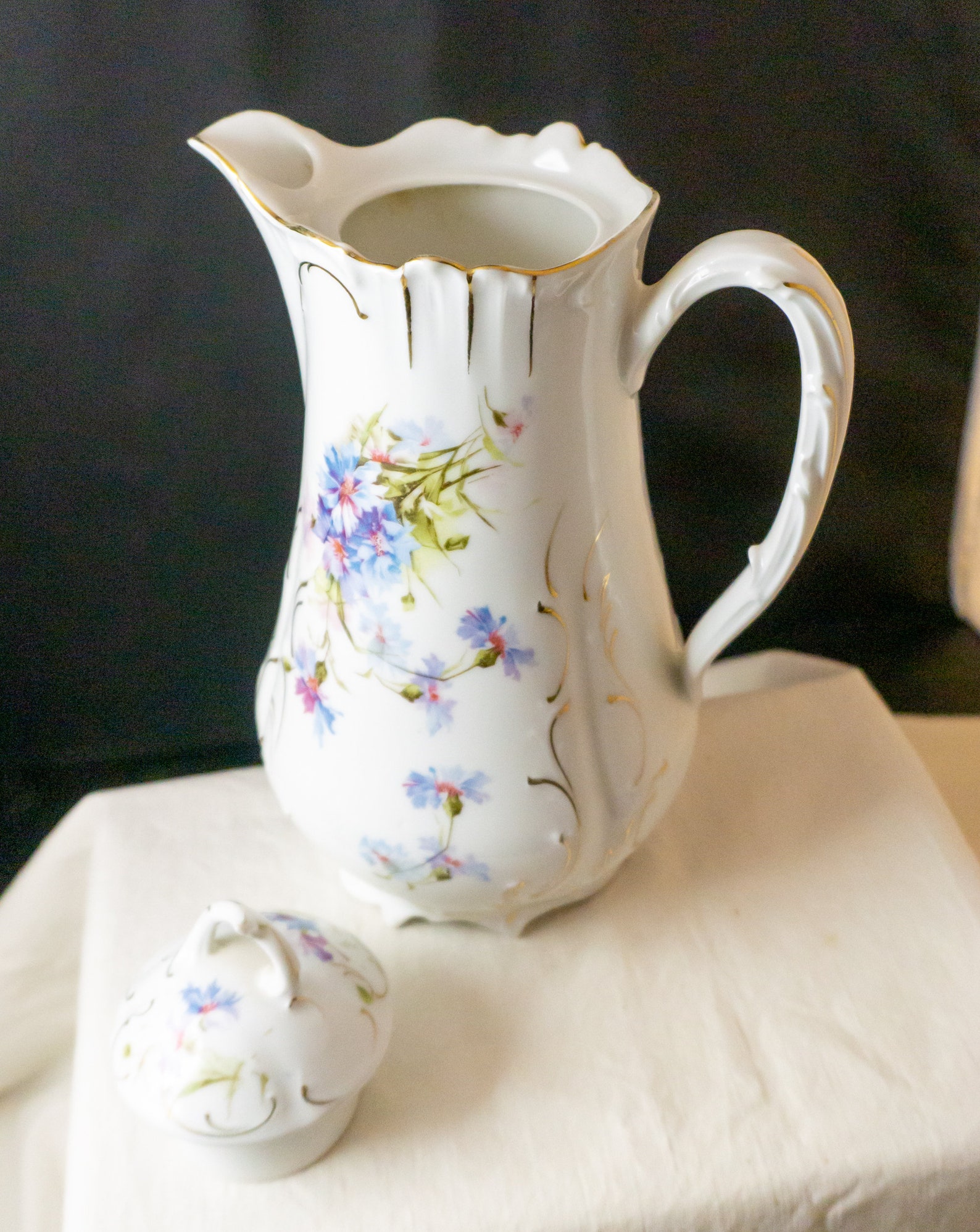 Antique Brunswick Furstenberg Porcelain Hand Painted Chocolate | Etsy