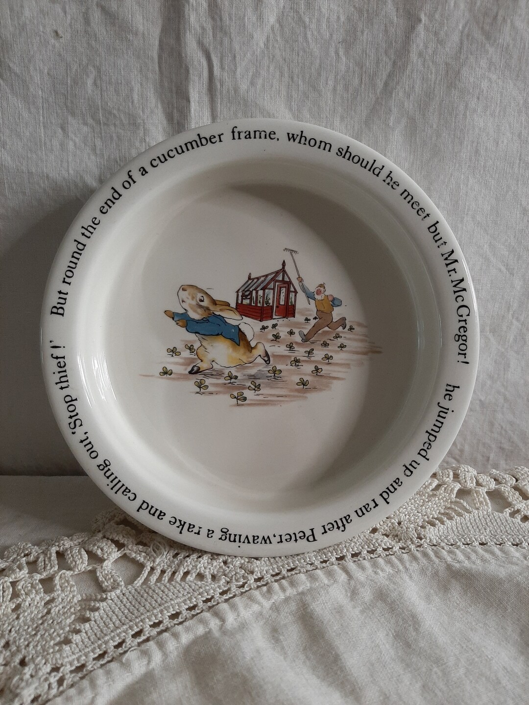 Vintage Peter Rabbit Porridge Bowl by Wedgewood - Etsy