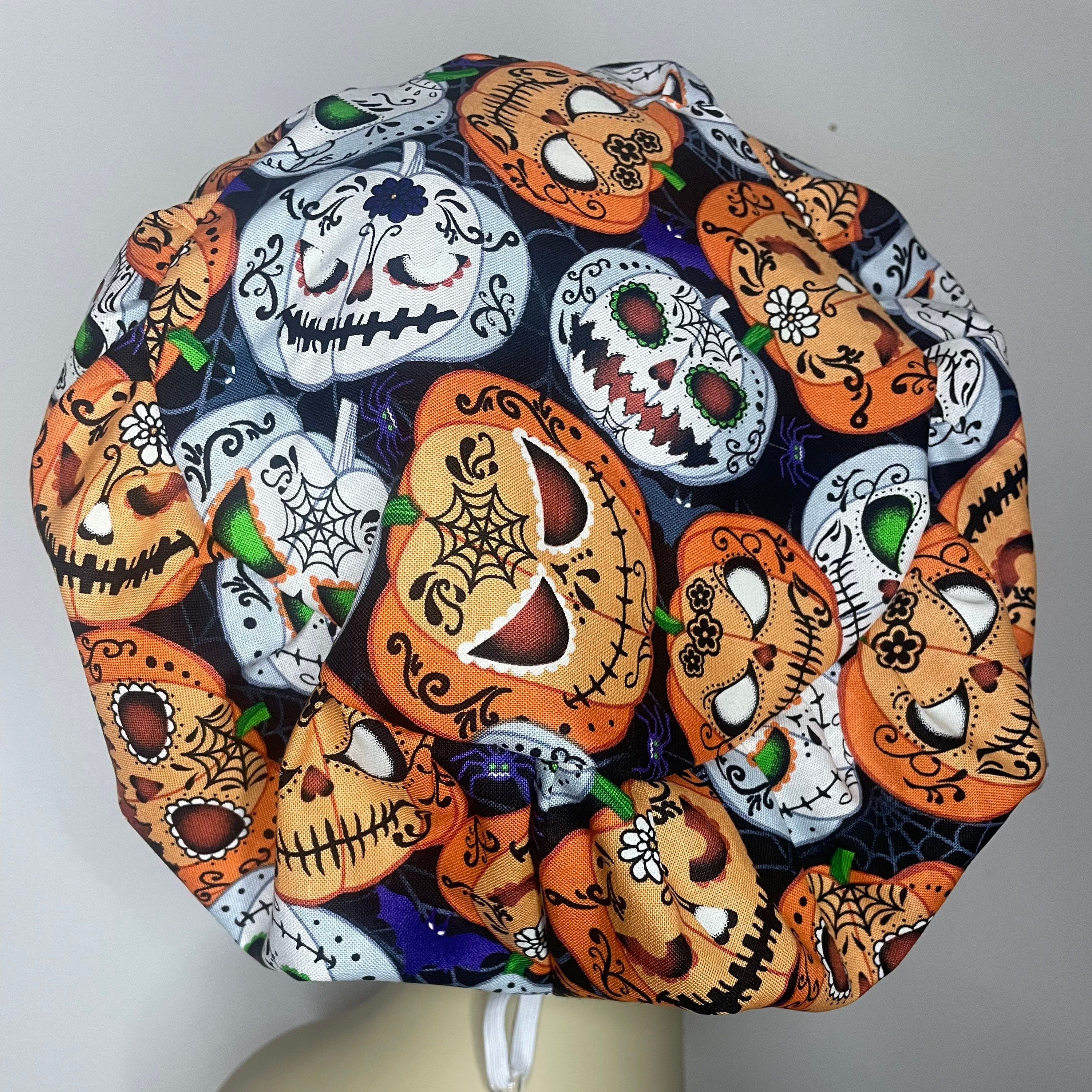 OUTRAGEOUS Halloween Scrub Hat, Surgical Cap, Bouffant Inspired, Cotton ...