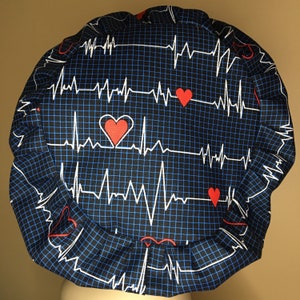 Heart Beat Scrub Hat Surgical Cap - Etsy