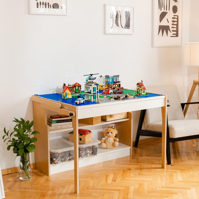 DIY Workbench Full Kit for LEGO® Builds, Converts Into Toy Display ...