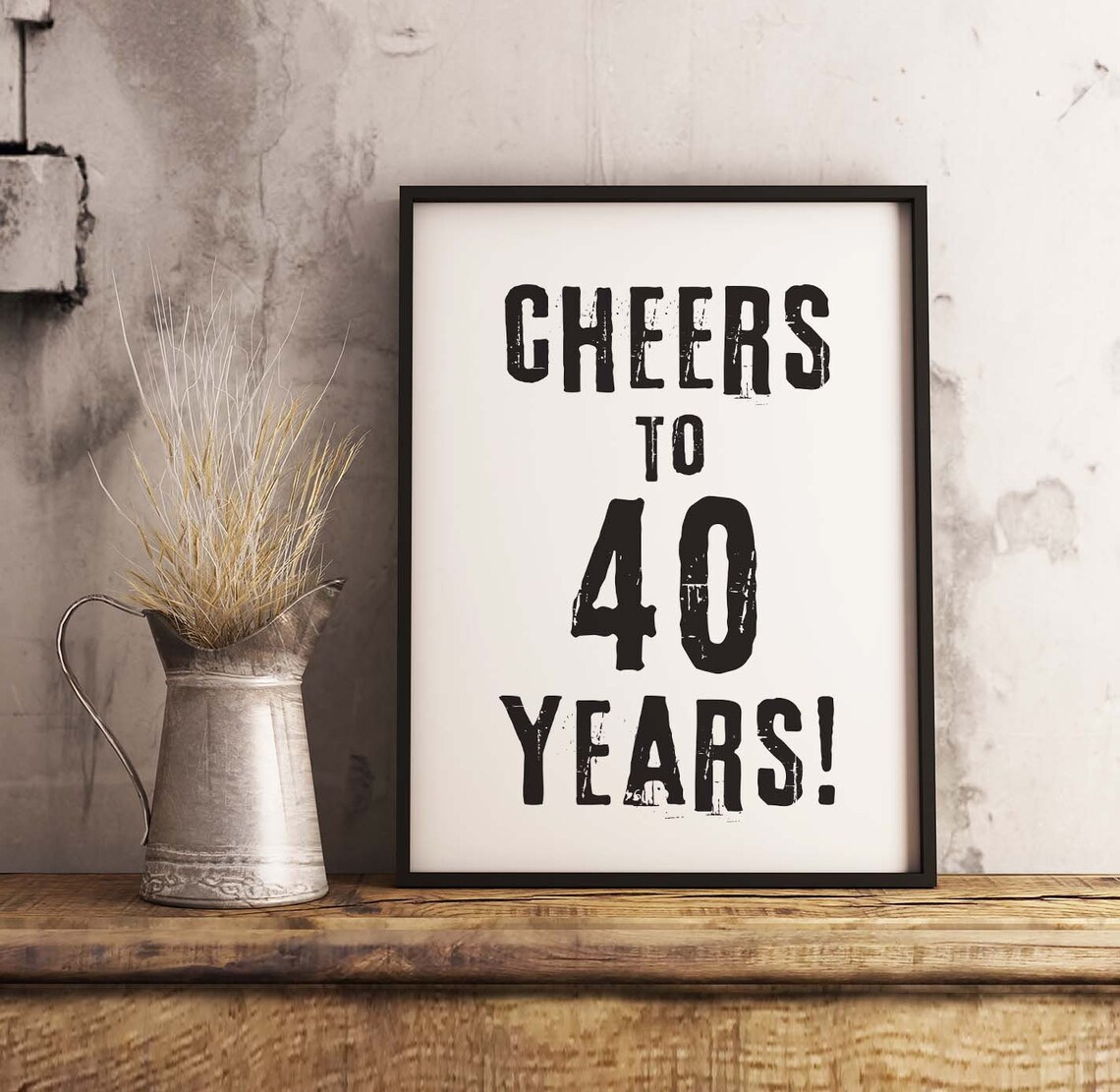40th Birthday Decoration for Men Cheers to 40 Years Sign - Etsy
