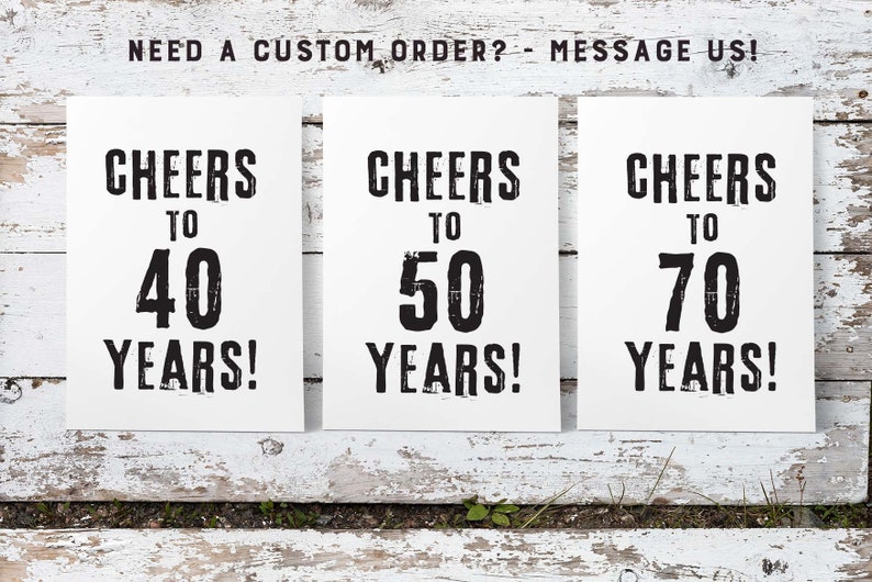 40th Birthday Decoration for Men Cheers to 40 Years Sign - Etsy