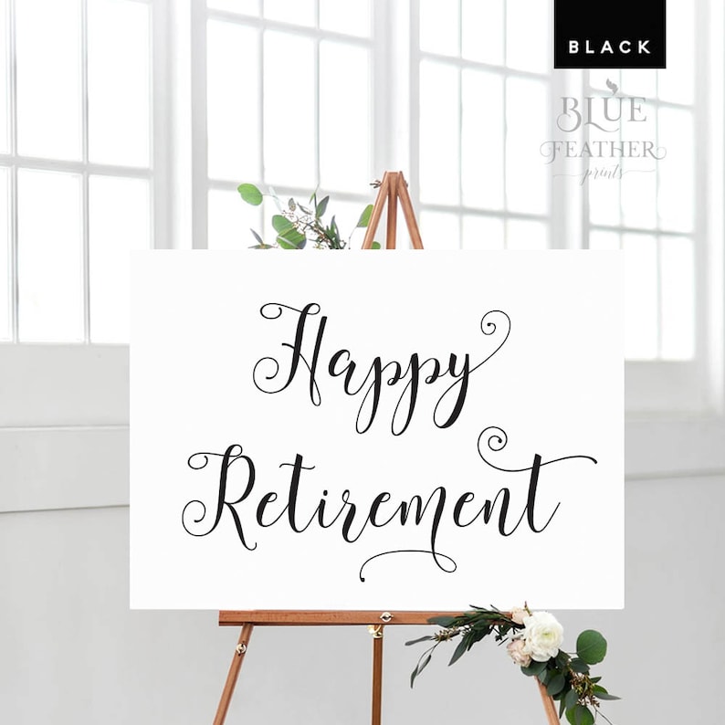 Retirement Party Poster - Happy Retirement – Large Poster - 24x36 - DIY ...