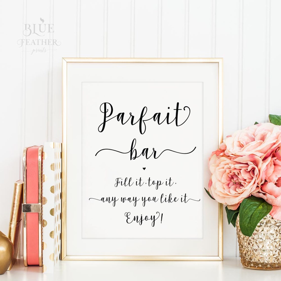 Parfait Bar Sign, Yogurt Bar, Fill It Top It Any Way You Like It - DIY ...