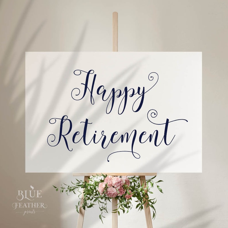 Retirement Party Poster Happy Retirement Large Poster | Etsy