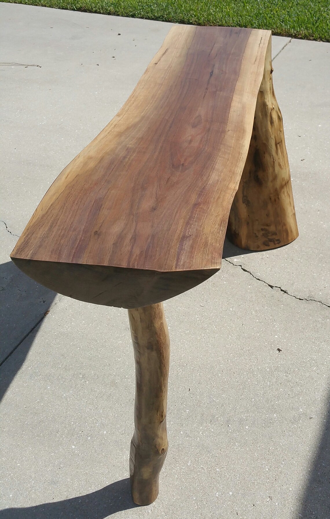 Walnut Waterfall Edge Table - Etsy