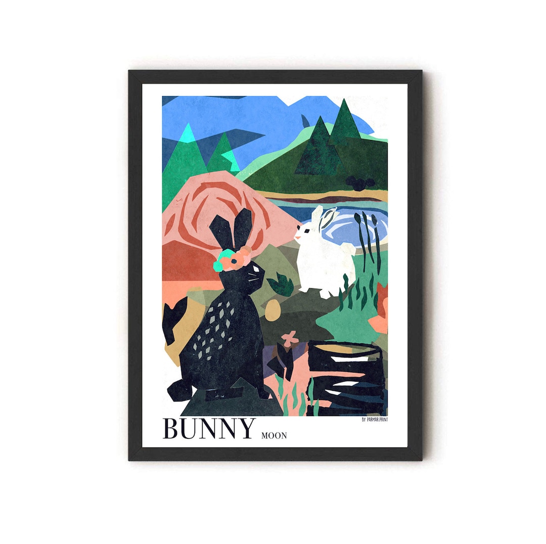 Digital Download Bunny Poster, Digital Rabbit Poster, Downloadable ...