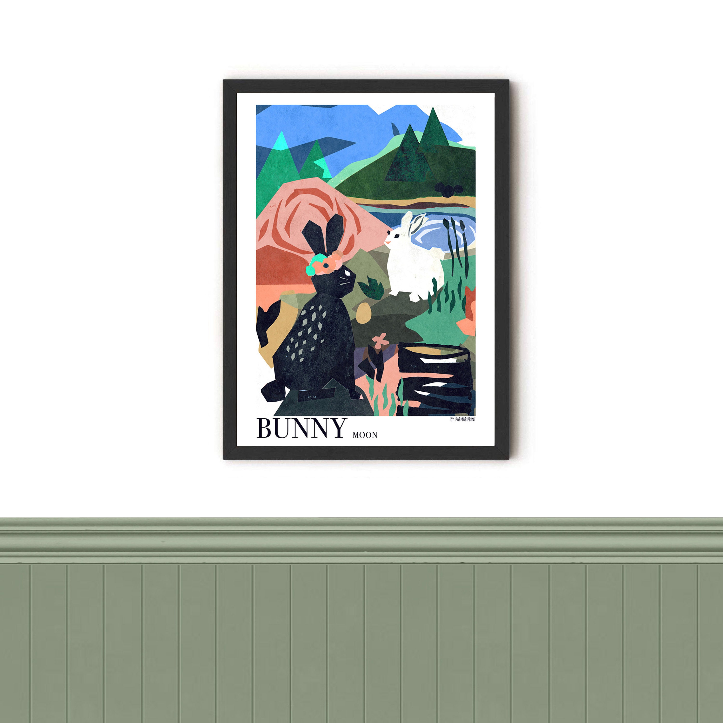 Digital Download Bunny Poster, Digital Rabbit Poster, Downloadable ...