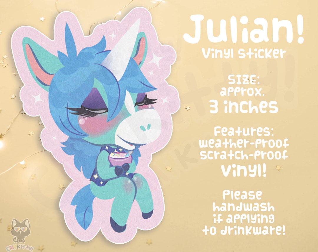 AC Villager Julian Vinyl Sticker - Etsy