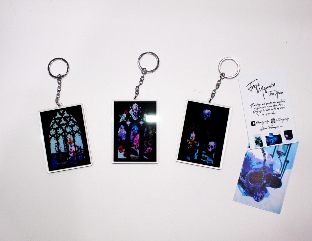 Gothic Keyrings... Art Keyrings... Mementomori - Etsy