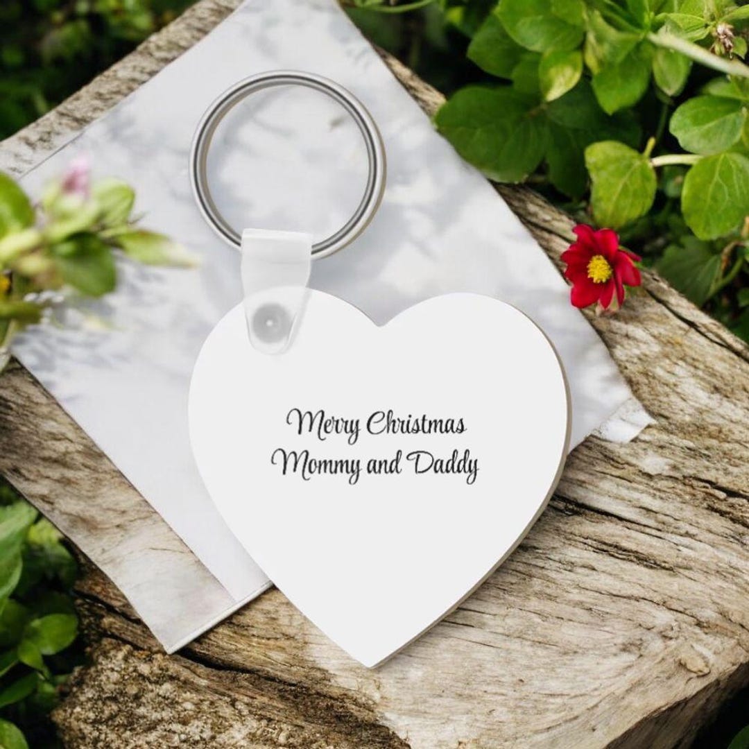 Heart Shaped MDF Keychain Custom Keychain Personalized Keychain X-mas ...