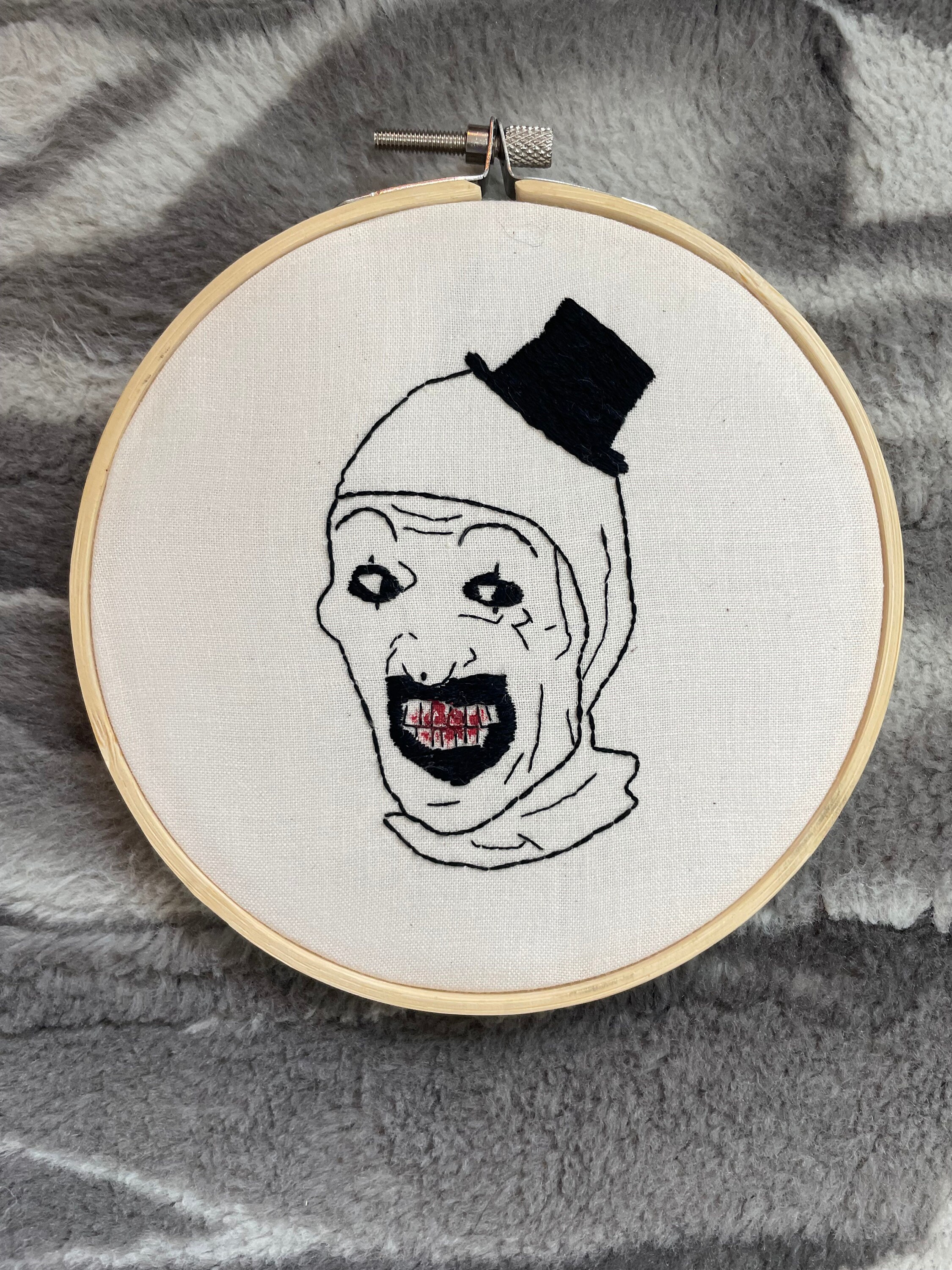 Embroidered Art the Clown, Terrifier Movie Embroidery - Etsy