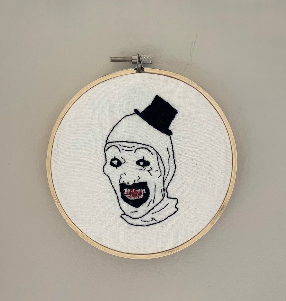 Embroidered Art the Clown, Terrifier Movie Embroidery - Etsy