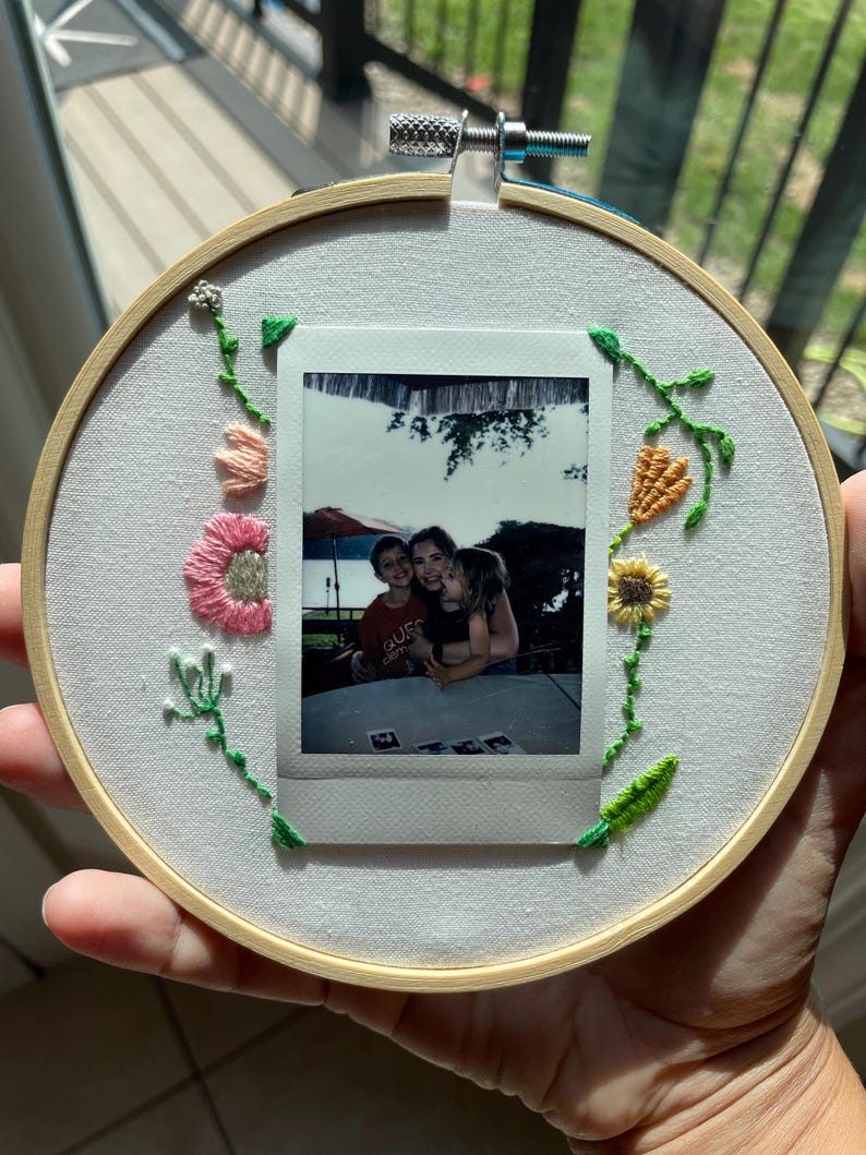 Embroidered Polaroid Frame - Etsy