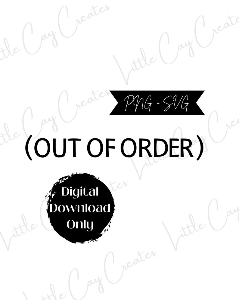 Out of Order SVG - Etsy