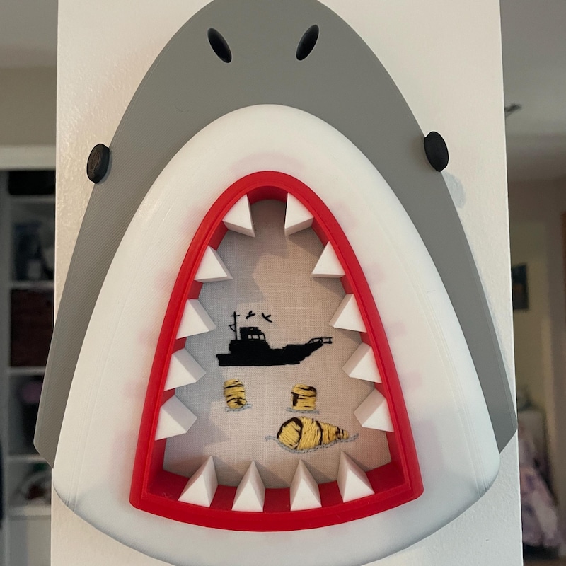 Jaws Embroidery - Etsy