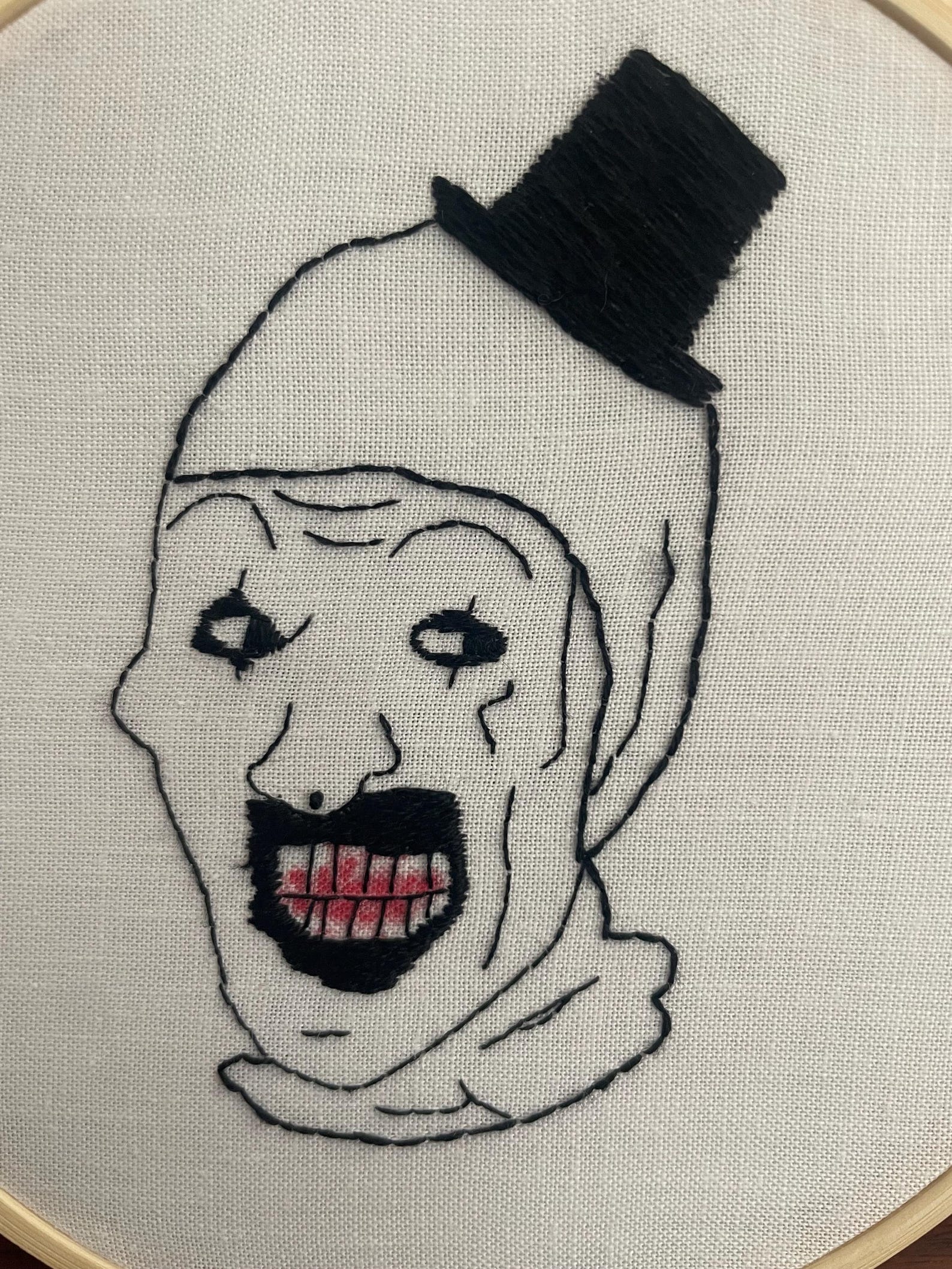 Embroidered Art the Clown - Terrifier Movie - 5 Inch Hoop - Etsy