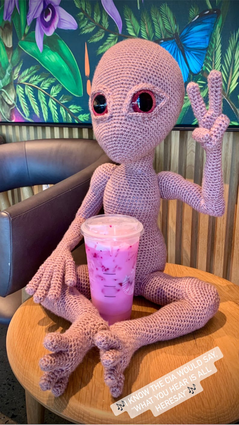 Crochet Alien in Custom Colors - Extra Large Posable Extraterrestrial ...