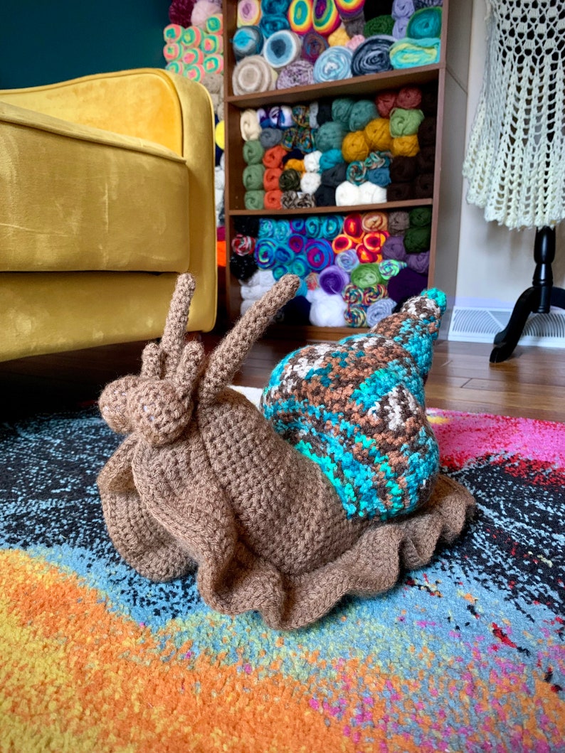 Giant Snail With Spiral Shell Custom Crochet Snail Stuffie - Etsy
