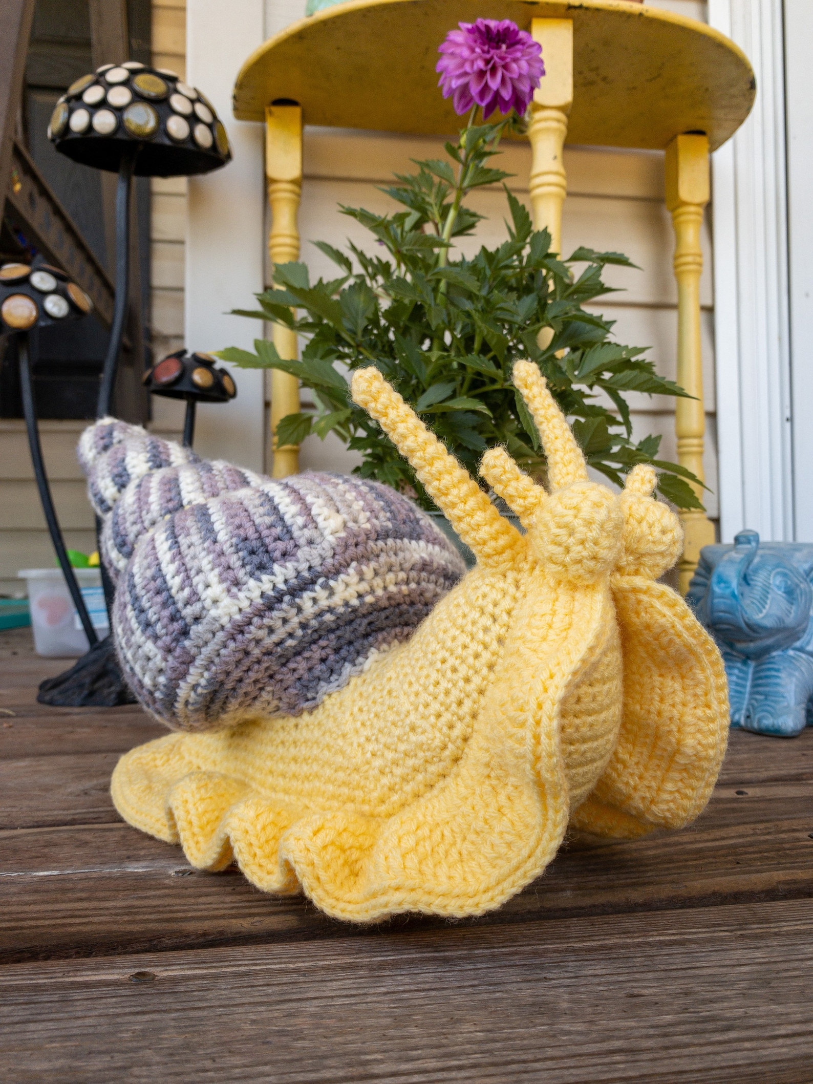 Giant Snail With Spiral Shell Custom Crochet Snail Stuffie - Etsy