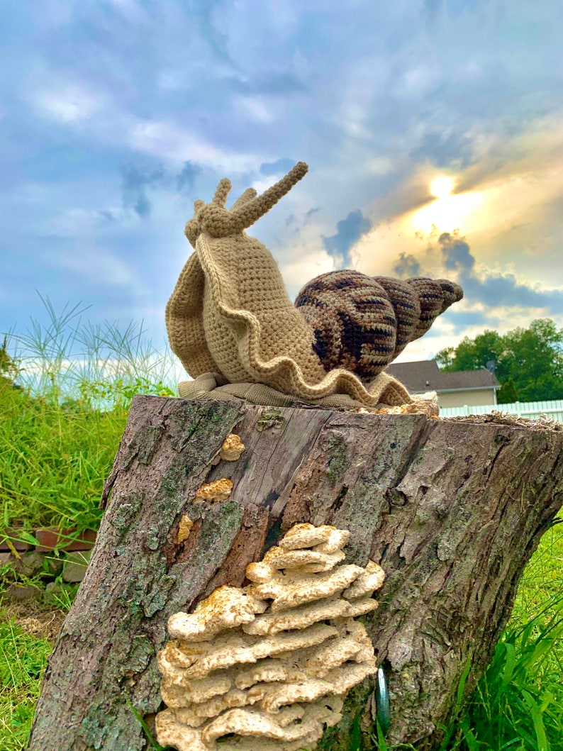 Giant Snail With Spiral Shell Custom Crochet Snail Stuffie - Etsy