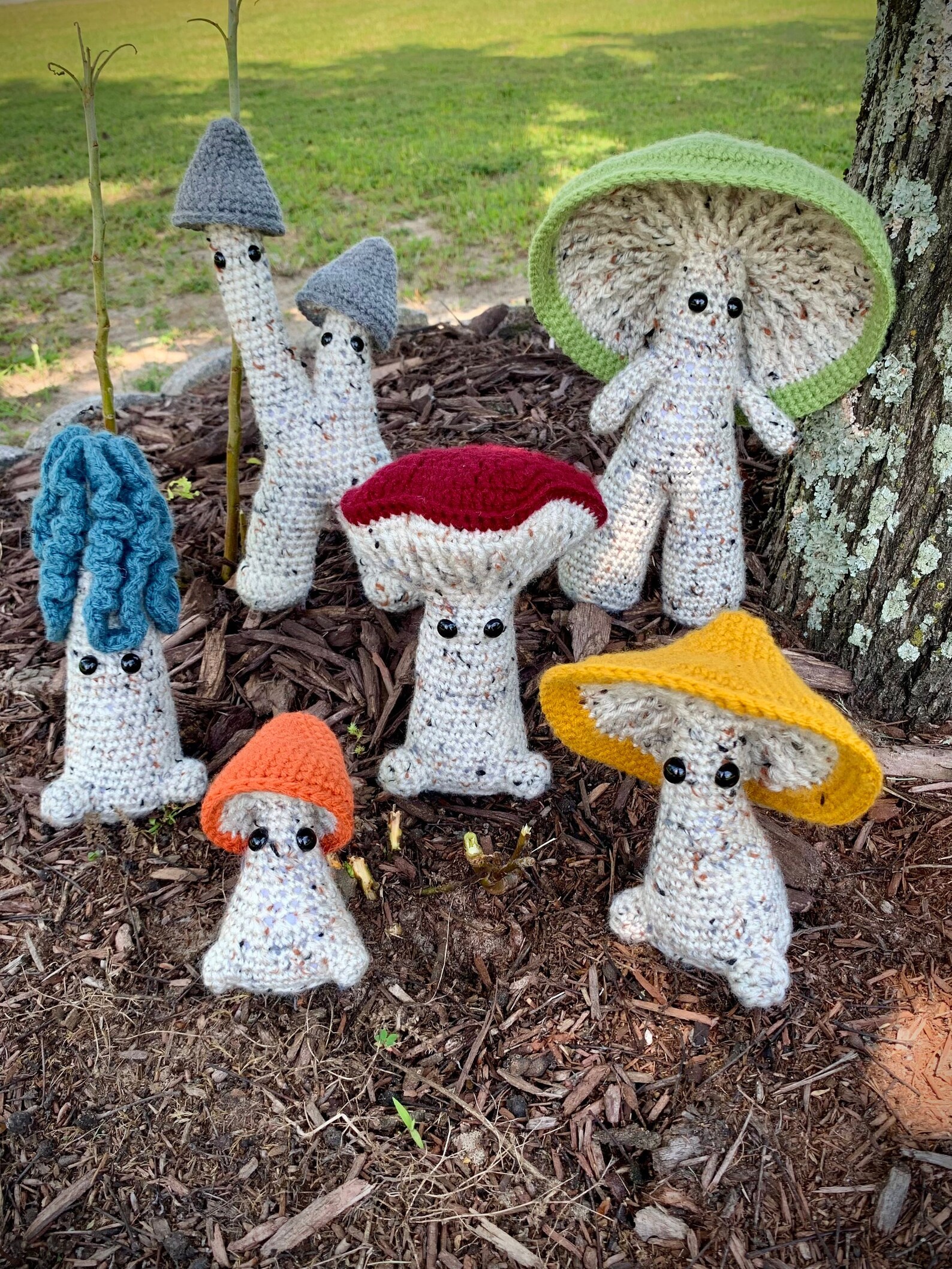 Mushroom Sprites Crochet Fungus Buddies 6 Styles of Fungi - Etsy