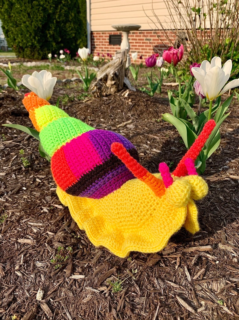 Giant Snail With Spiral Shell Custom Crochet Snail Stuffie - Etsy