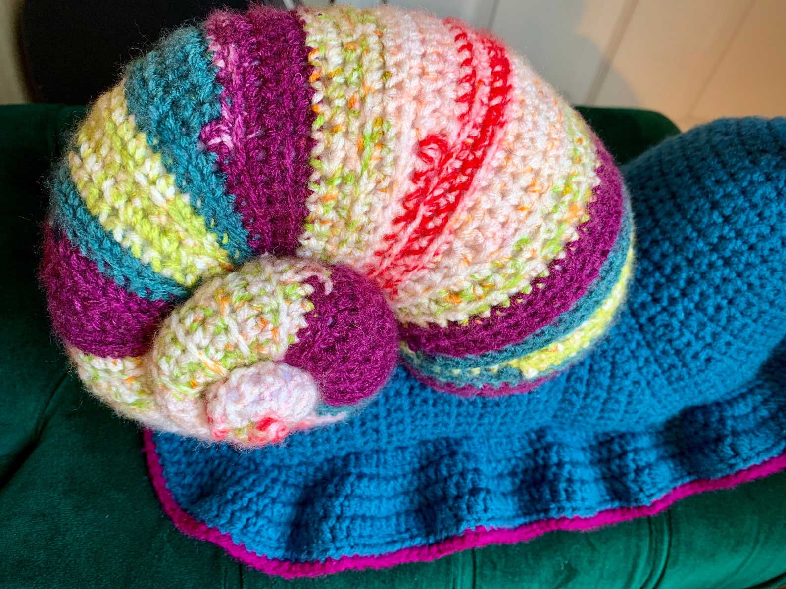 Giant Snail With Round Shell Custom Crochet Snail Stuffie | Etsy